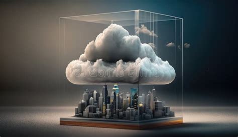 Cloud Computing Technology Concept Generative Ai Illustration Stock Illustration Illustration