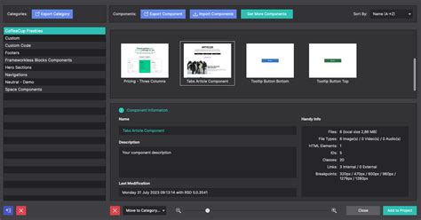 Working With The Tabs Article Component Coffeecup Software