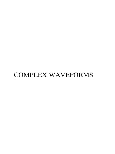 Complex Waveforms Pdf Sine Wave Frequency