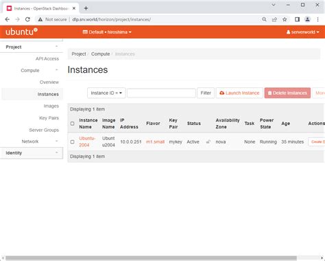 Ubuntu 20 04 LTS OpenStack Yoga Configure Horizon Server World