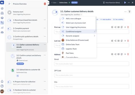 conditional step assignee