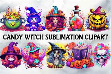 Candy Witch Sublimation Clipart Graphic By Naznin Sultana Jui · Creative Fabrica