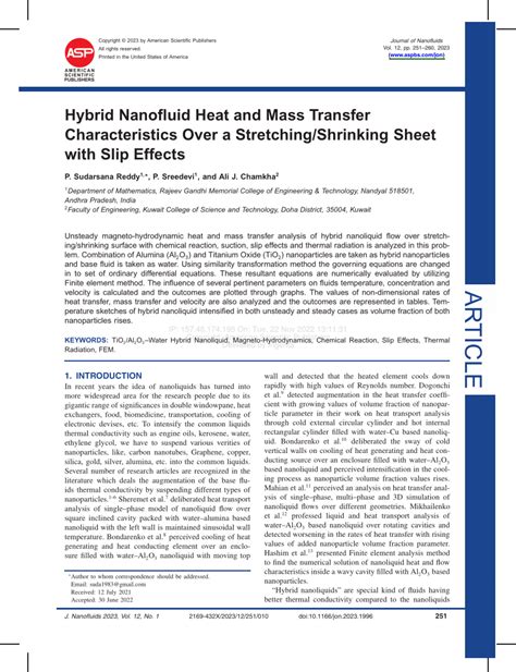Pdf Hybrid Nanofluid Heat And Mass Transfer Characteristics Over A Stretchingshrinking Sheet