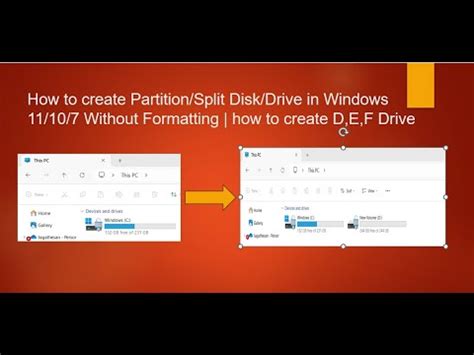 How To Create Partition Split Disk Drive In Windows 11 10 7 Without Formatting How To Create D