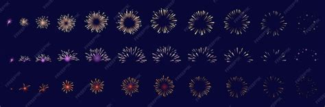 Premium Vector Firework Animation Fireworks Sequence Set Gathering