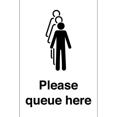 Please Queue Here Sign From Key Signs Uk
