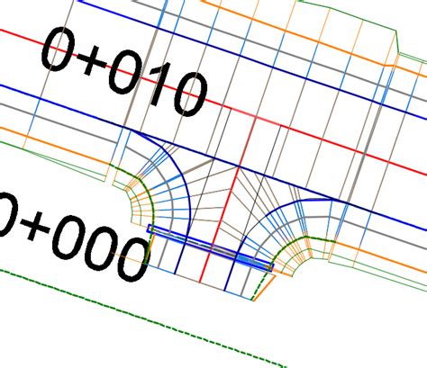 match frequencies of corridor with curb return baseline autodesk