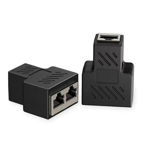 Сетевой разветвитель Rj45 для интернет кабеля Cat6 5e на 2 Rj45 8p8c