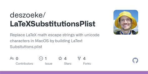 Github Deszoekelatexsubstitutionsplist Replace Latex Math Escape