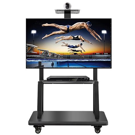 Buy Rolling Mobile Tv Cart On Wheels For Inch Flat Screens Tv Heavy Duty