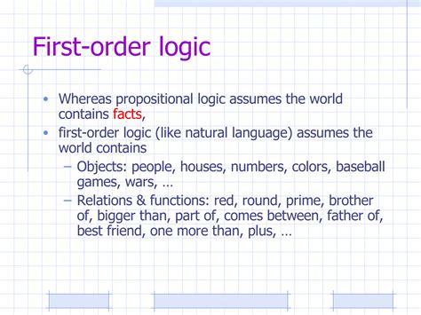 Predicate Logic | PPT | Programming Languages | Computing