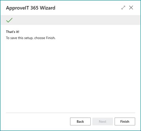 Wizard Finalize Setup ApproveIT