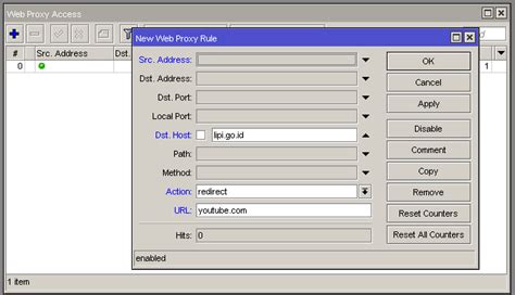 setting dhcp nat dan web proxy di mikrotik notebook