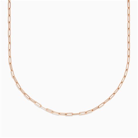 Effy 14k Rose Gold 20 25mm Paperclip Necklace