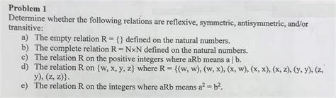 Solved Discrete Mathematics Determine Whether The