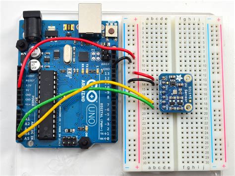 wiring and test adafruit si1145 breakout board uv index ir