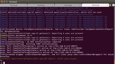 using yarp s internal logging instead of color debug · issue 90