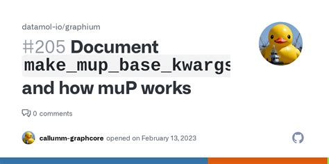 Document `makemupbasekwargs` And How Mup Works · Issue 205 · Datamol Iographium · Github