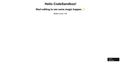 React Battery Forked Codesandbox