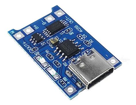 Modulo Tp4056 Carga Bateria Litio Con Proteccion Usb Tipo C
