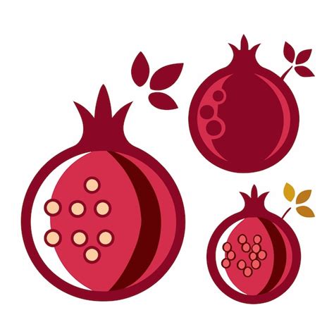 Vibrant Vector Pomegranates Enhance Your Designs With Juicy Fruit
