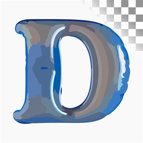 D Diseño de letras estilosa fuente azul D renderizado globo de plástico liso alfabeto Vector