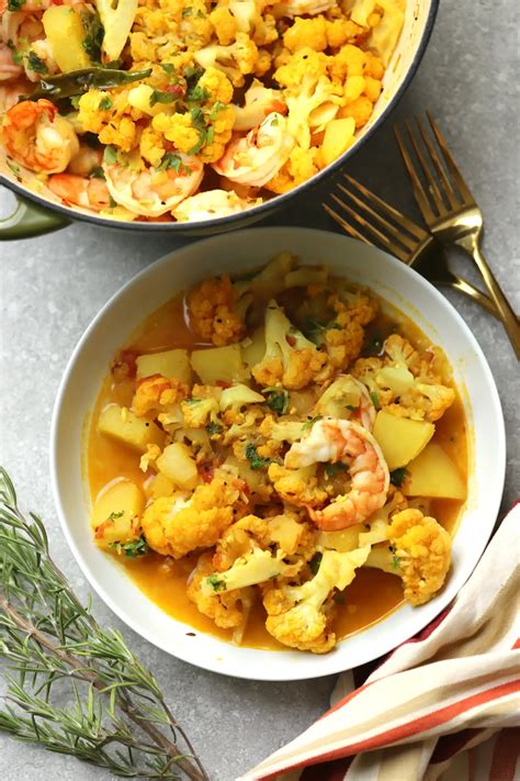 Aloo Gobi With Shrimp Paleo Gluten Free Yangs Nourishing Kitchen