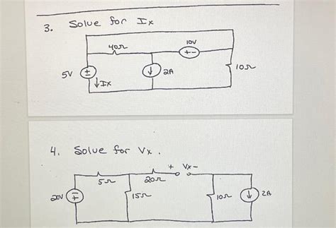 solved 1 solve for ix2 solve for vx3 solve for ix4 sovle