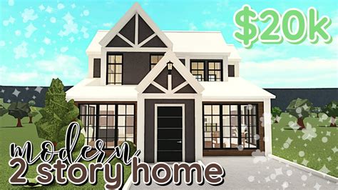 Modern 20k Bloxburg House Build: 2 Story *WITH VOICE* - YouTube