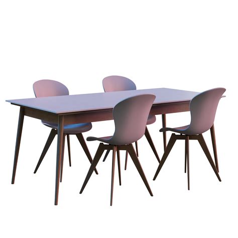 White Elegant Dining Table Set 02 • Imeshh 3d Model For Blender 40