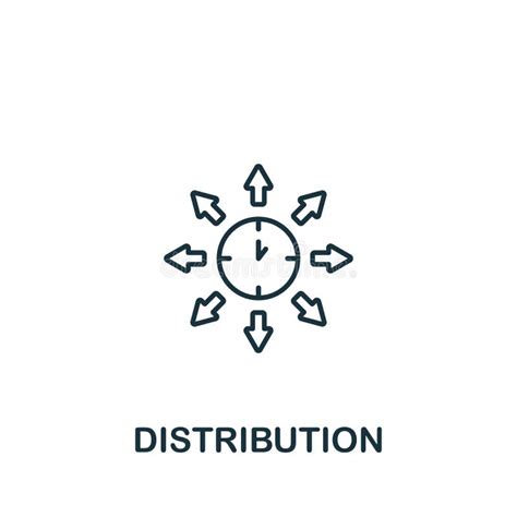 Distribution Icon Icon Monochrome Simple Time Management Icon For