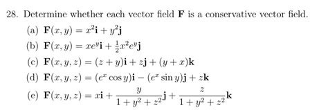 solved determine whether each vector field f ﻿is a