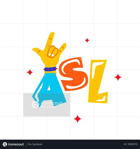 Asl Word Animated Sticker Free Download Art And Abstract Animated