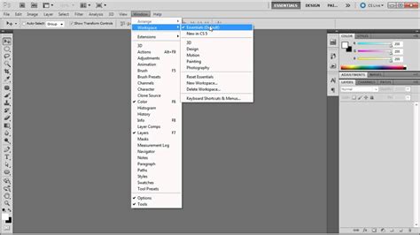 60 second photoshop tutorial custom workspaces hd youtube