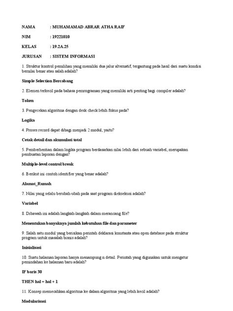 Tugas P7 Metode Perancangan Program Pdf