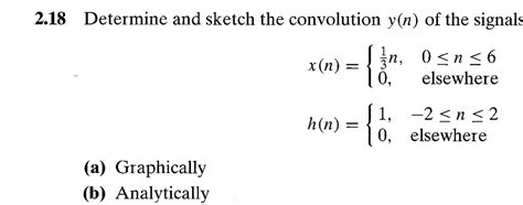 Solved 2 18 Determine And Sketch The Convolution Y N Of The Chegg