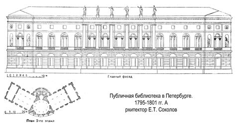 Публичная библиотека в Петербурге Чертежи архитектурных памятников