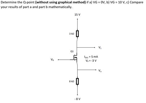 Solved Determine The Q Point Without Using Graphical Chegg Com