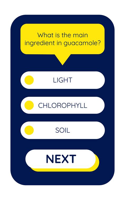 Quiz Game Test Menu Template Quiz Game Vector Template Quiz Test
