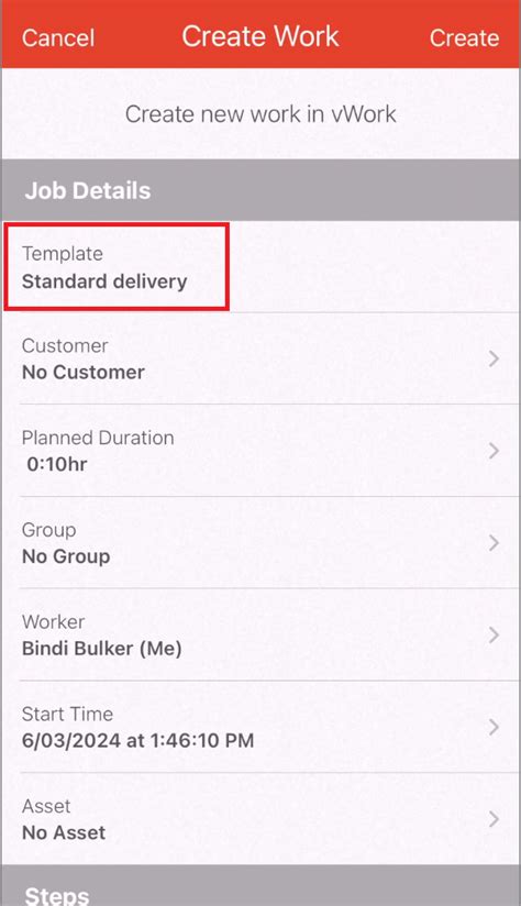 Ios Create A Job In The Vwork Mobile App Vwork Support