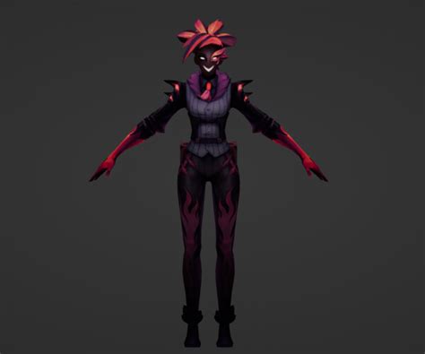 Artstation League Of Legends Crime City Nightmare Akali Rigged