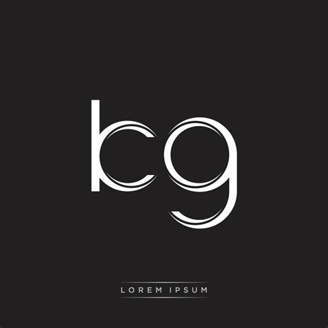 Kg Initial Letter Split Lowercase Logo Modern Monogram Template