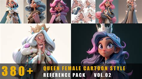 Artstation 380 Queen Female Cartoon Style References Pack Vol02