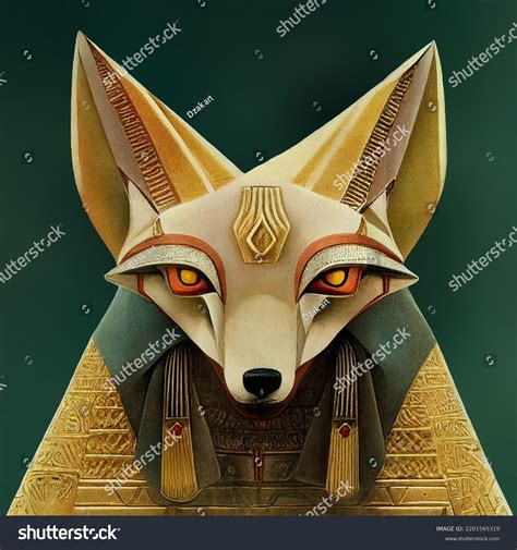 Artwork About Fox Pharaoh Fox Anubis Stock Illustration 2201565319 Shutterstock