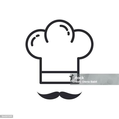 요리사 모자 요리 레스토랑 기호 디자인 흰색 배경에 그림 그림 개념에 대한 스톡 벡터 아트 및 기타 이미지 개념 개체 그룹 검은색 Istock