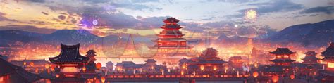 8k宽屏大唐盛世长安节日背景不夜城8000x2000高清视频素材下载编号25433321影视包装光厂vj师网