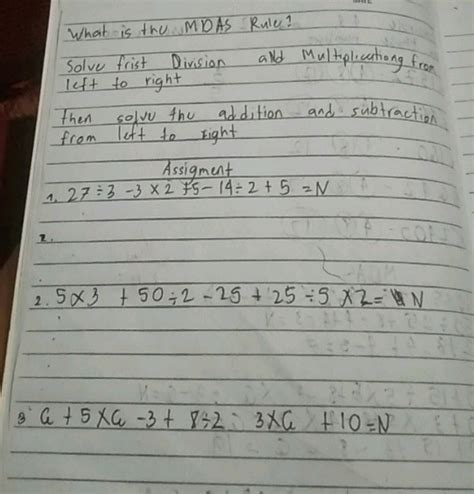 What Is The Mdas Rule Solve Frist Division Studyx