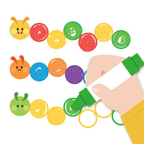 패턴 애벌레를 완성해요