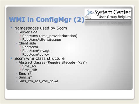 ppt wmi for the system center configuration manager 2007