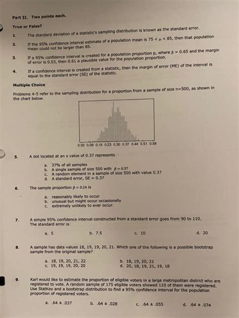 solved part ii two points each true or false 1 the
